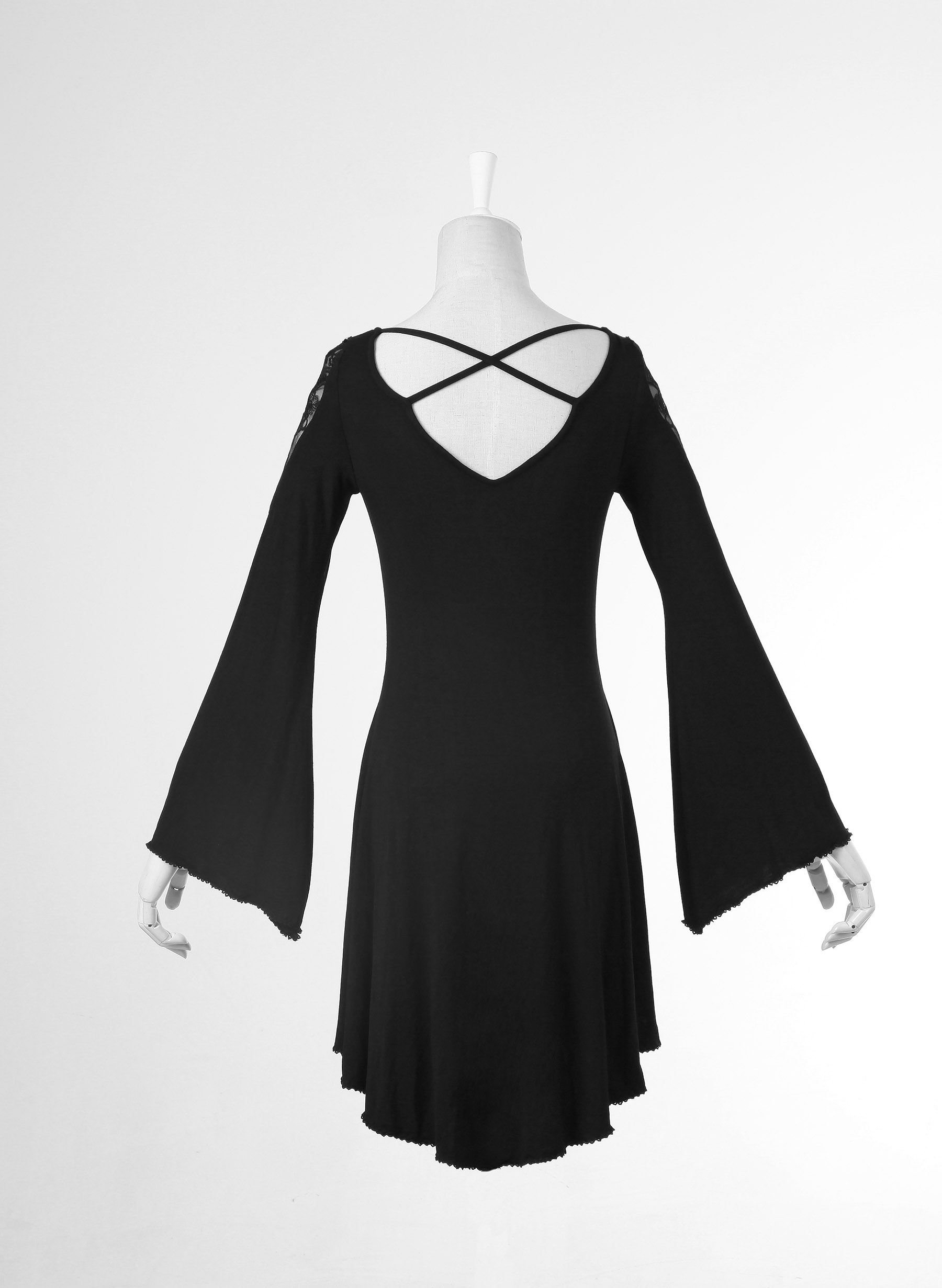 PUNK RAVE Black short girl dress PQ-022