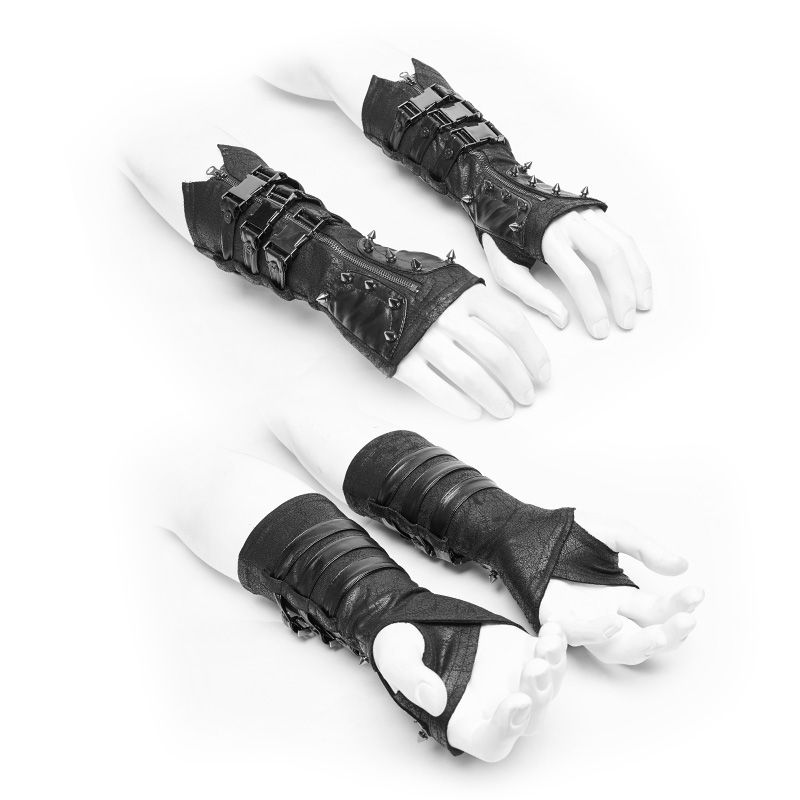 PUNK RAVE Punk leather man gloves