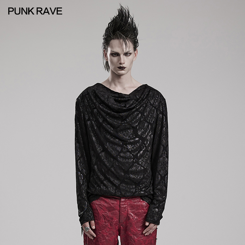 Punk Rave Elastic Knitted Daily Wear Creative Piled Collar Goth Simple ...