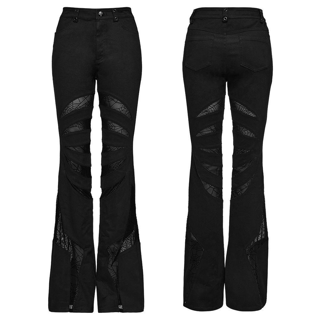 Punk Rave Micro-Elastic Twill Woven And Spider Web Fabric Tearing Apart ...